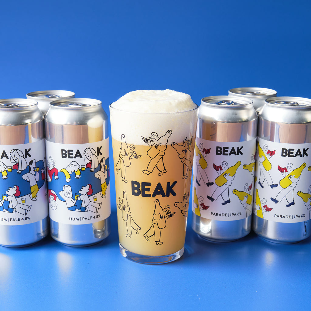 Gift Pack: 6 Pack (Hum and Parade) + Beak Pint Glass (5% off) – Beak ...